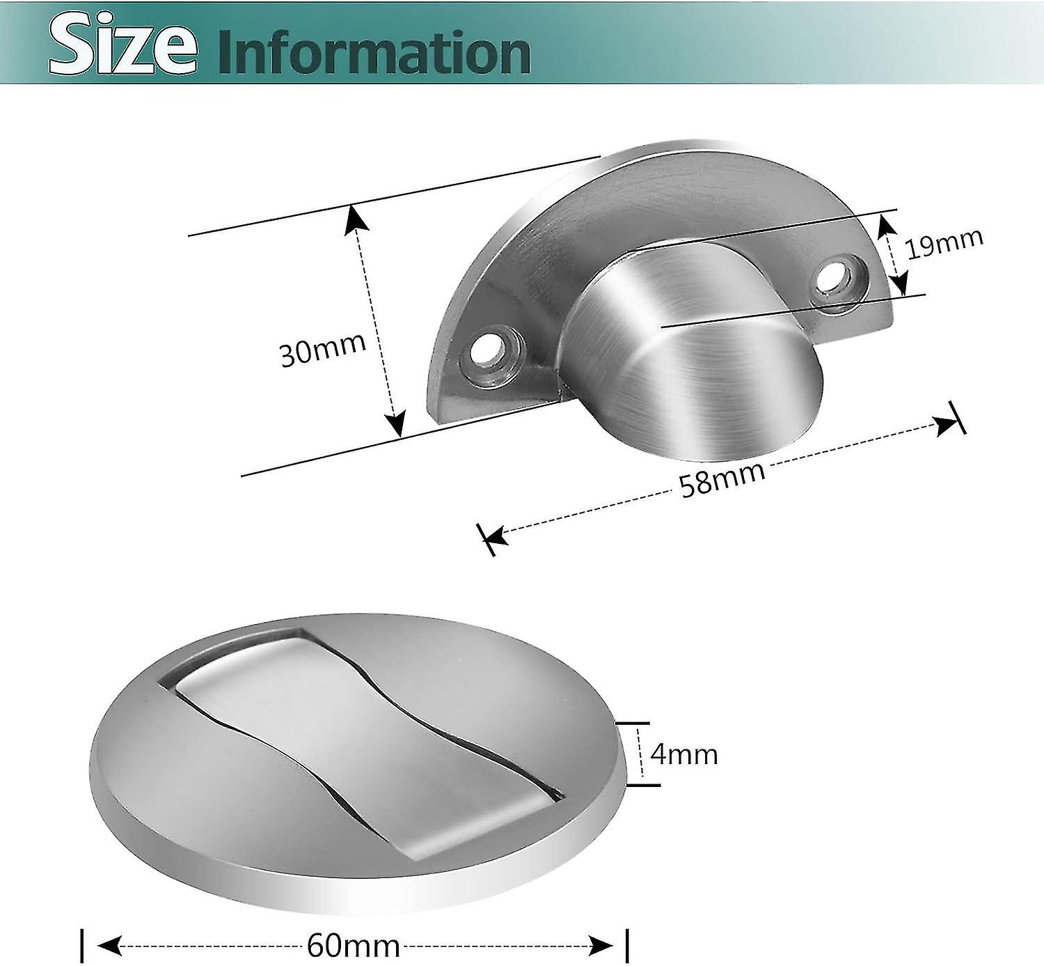 Magnetic Door Stop, Stainless Steel Magnetic Door Stopper Invisiable ...