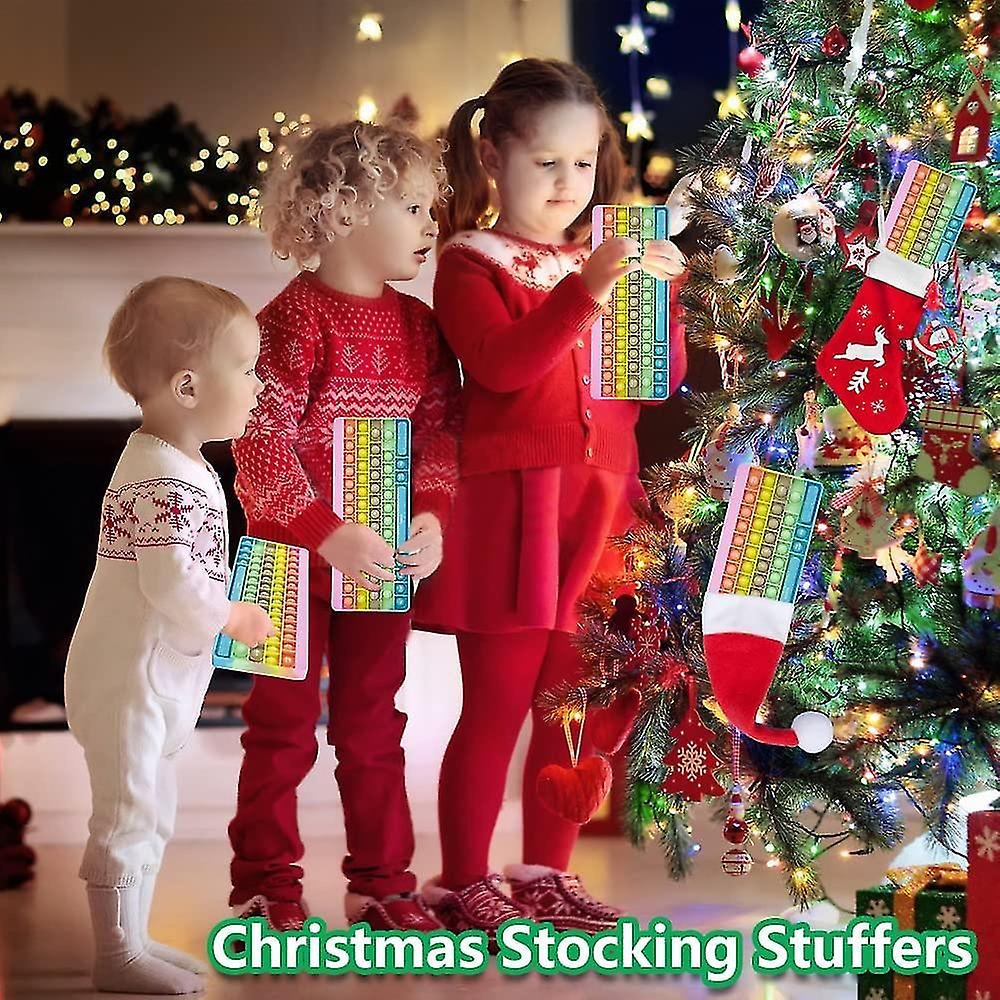 Keyboard Pop Fidget Toy With Letters, Push Pop Bubble Fidget Sensory ...