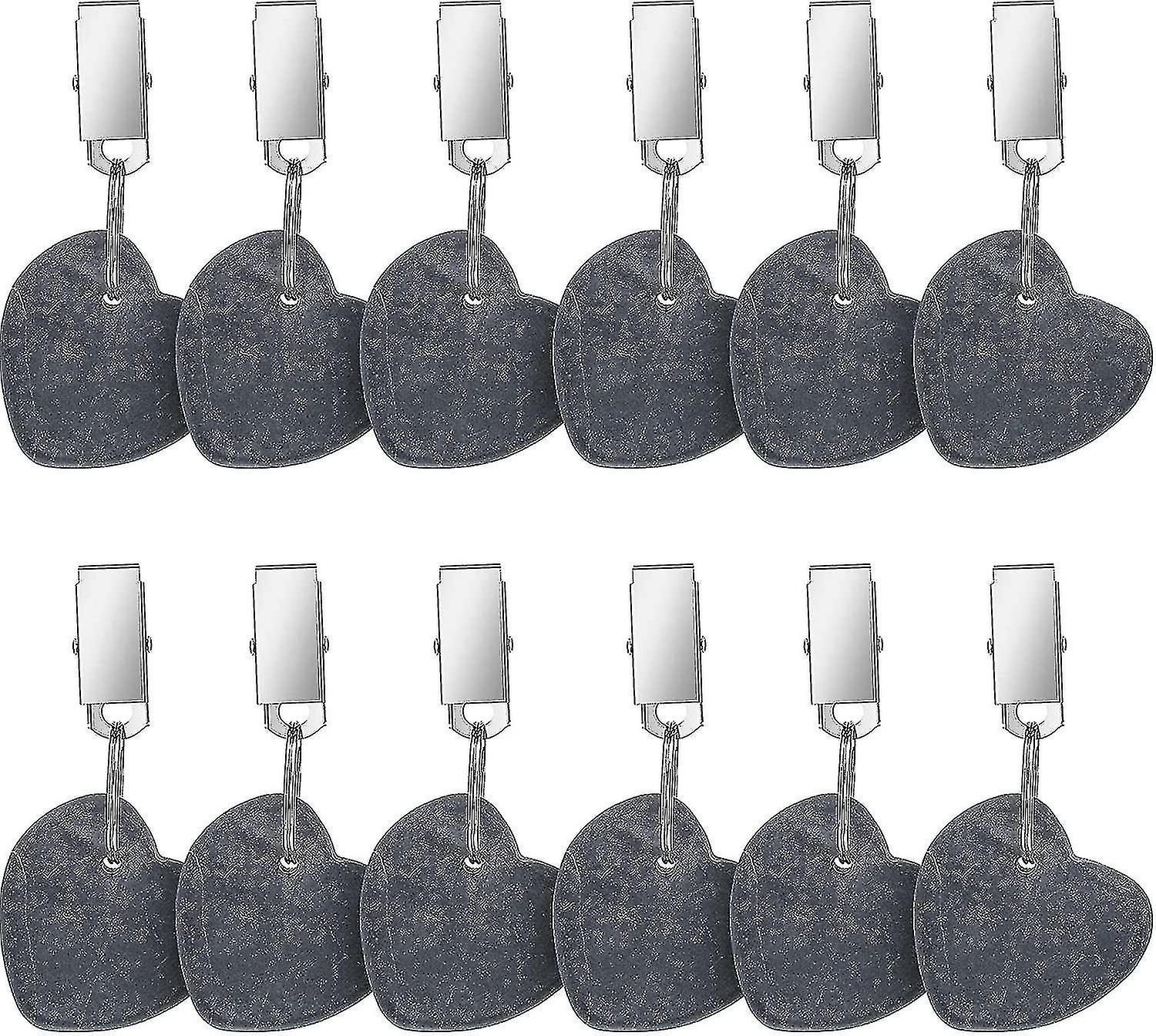 12-piece Tablecloth Weight Clip Natural Stone Heart-shaped Stone ...