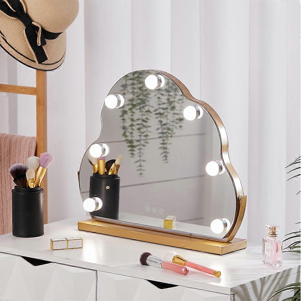 Irregular Hollywood Vanity Mirror with Lights Iron Frame LED Makeup ...