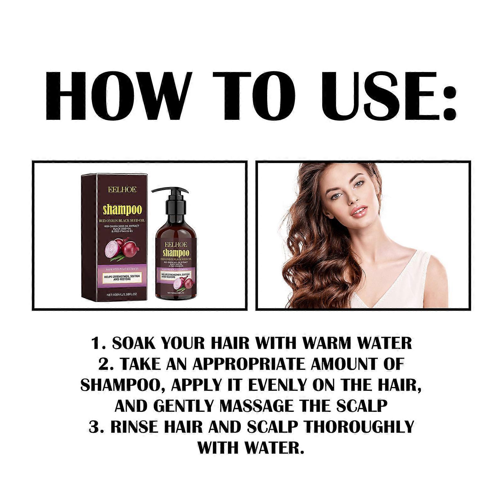 Red Onioned Black Seed Oil Shampoo Repair Shampoo Nourishes And Soothes ...