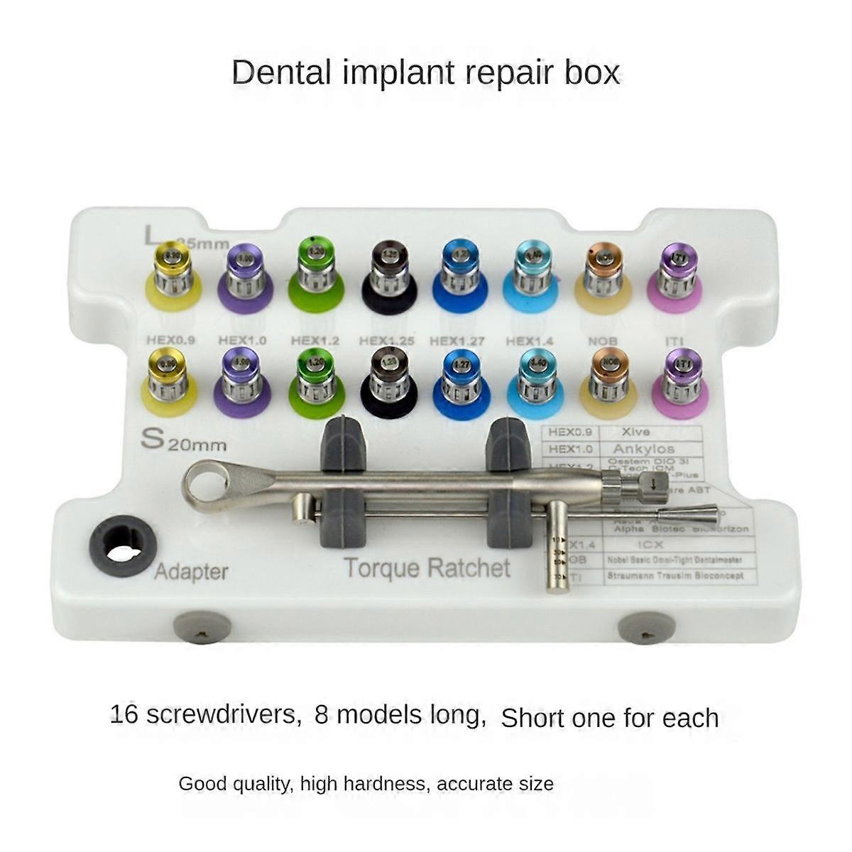 Dental Implant Kit, Prosthetic Torque Wrench Screwdriver Tool, Manual ...