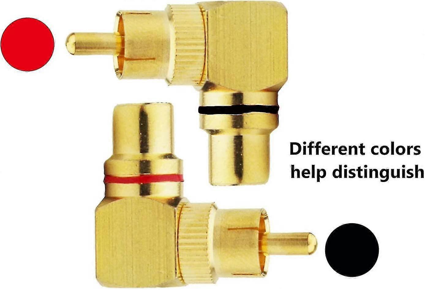 4pcs Angle Connector Adapter, Male Plug Connectors Or Push-in ...
