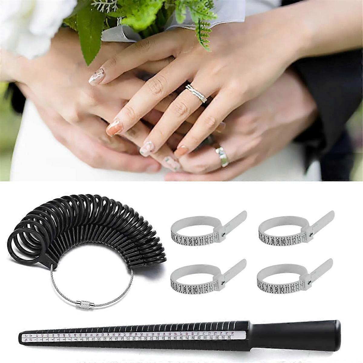 7-Piece Ring Sizer Measuring Tool for Both Men and Women Includes ...