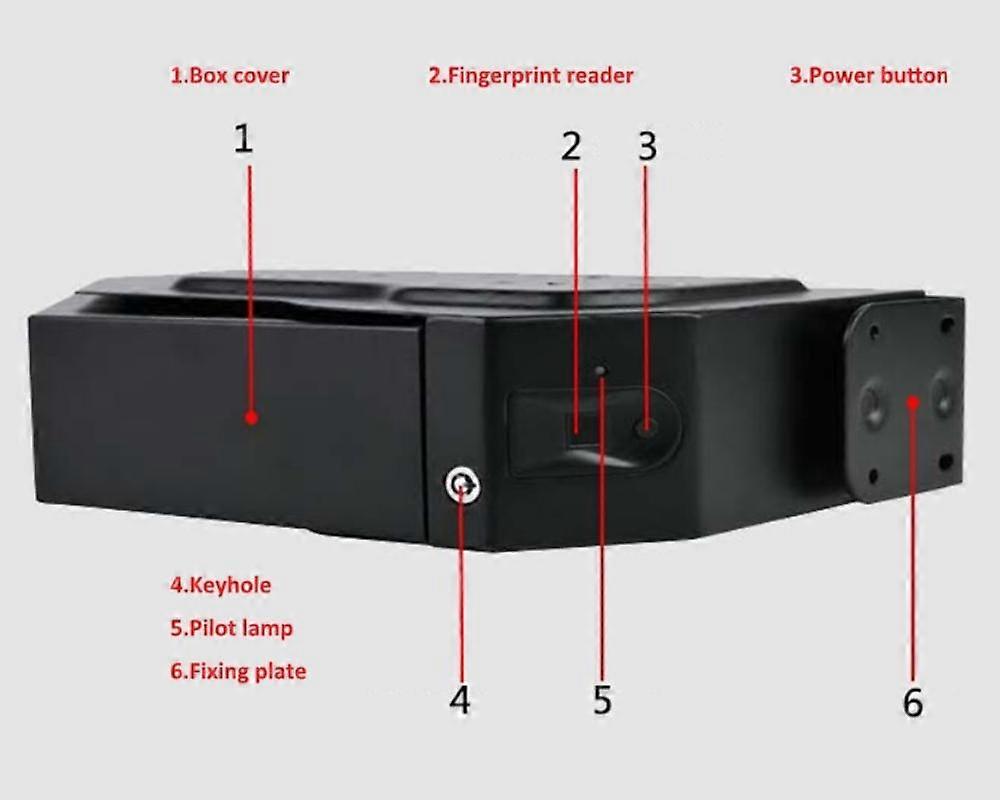 Security Guns Box Gun Safes Fingerprint and Spare Key Lock Pistol Safe ...