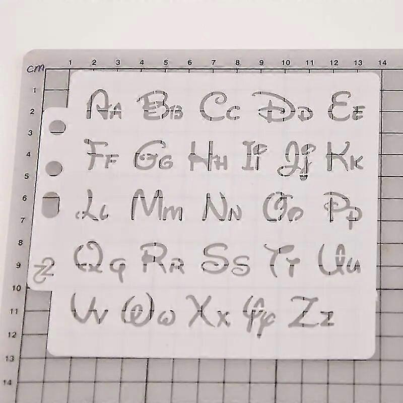 Plastic Alphabet Letter Number Drawing Painting Stencils Scale Template ...