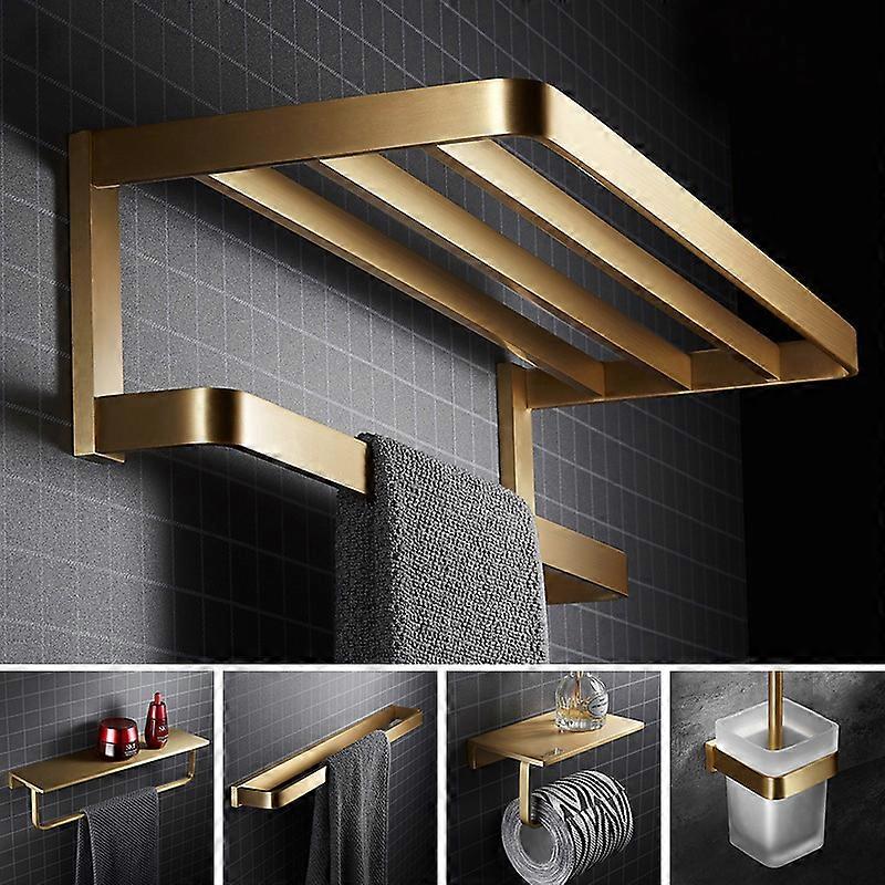 Modern Luxury Design Bathroom Renovation Full Copper Towel Rack Brass ...