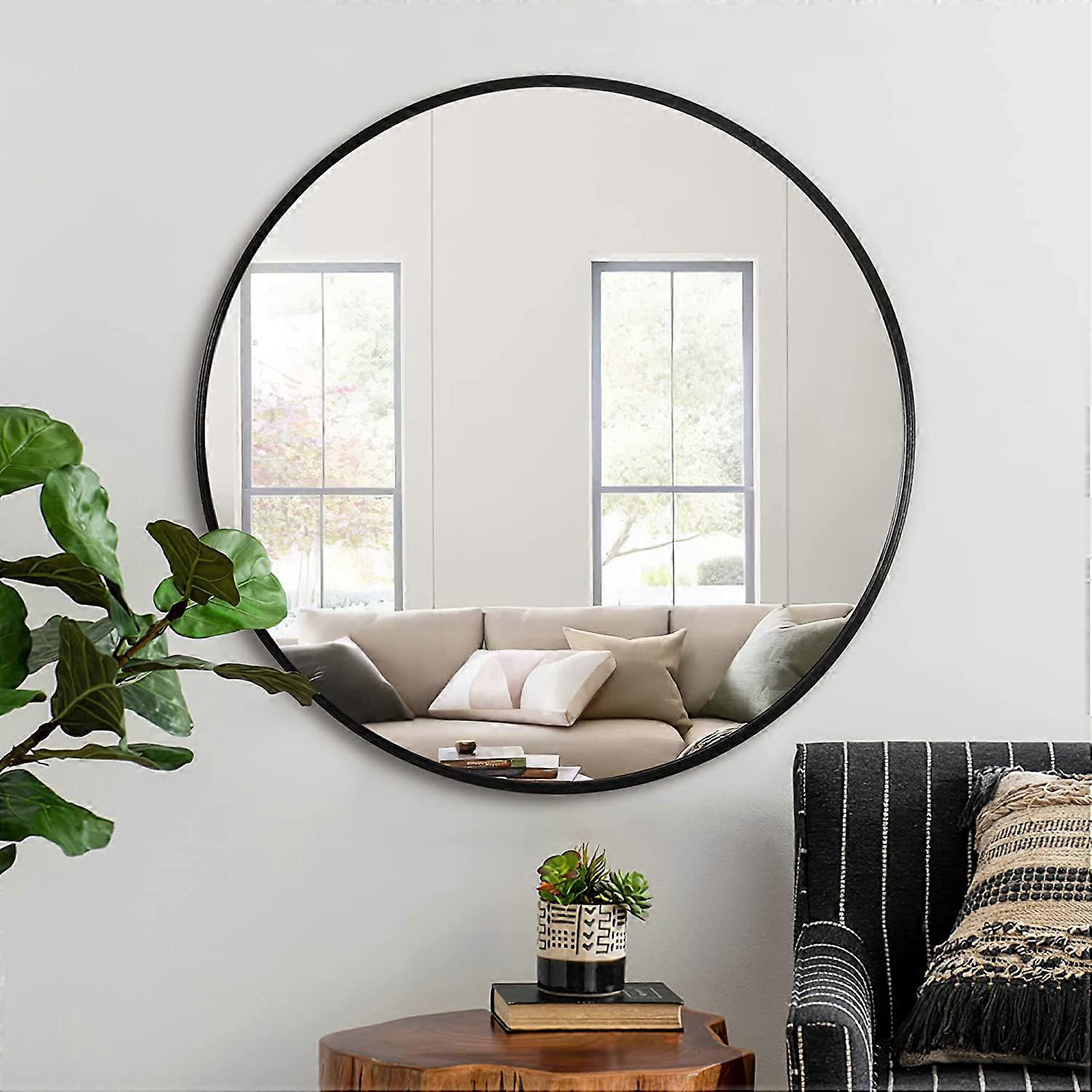 Round Mirror Circle Mirror for Wall Metal Framed Wall-Mounted Mirror ...