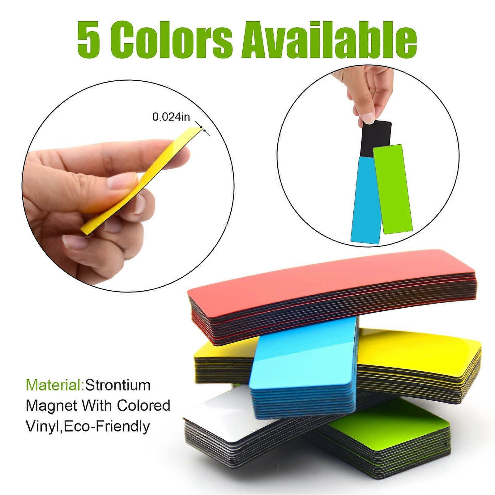 54/72Pcs Magnetic Dry Erase Labels Waterproof Reusable Writable Strips ...