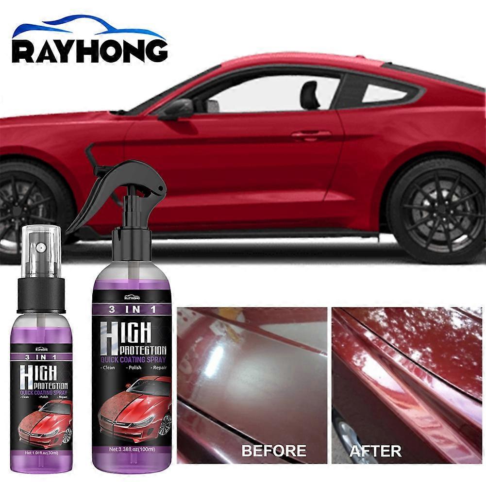 1-5Pcs 3 in 1 High Protection Quick Car Coating Spray,100ml Car Ceramic Coating Spray,High ...