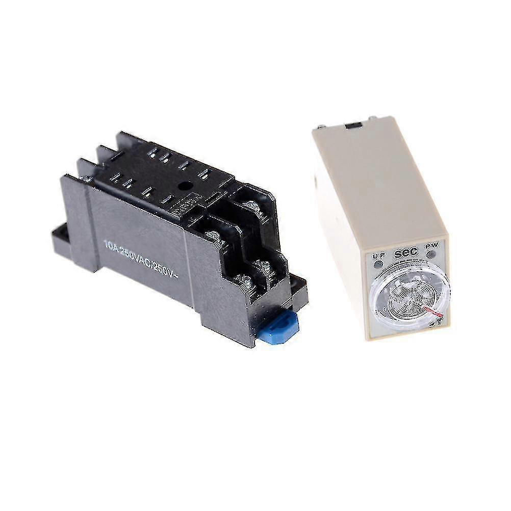 Dc 24v H3y-2 Power On Time Relay Delay Timer 0-60 Second Dpdt & Base Socket-DF | Fruugo UK
