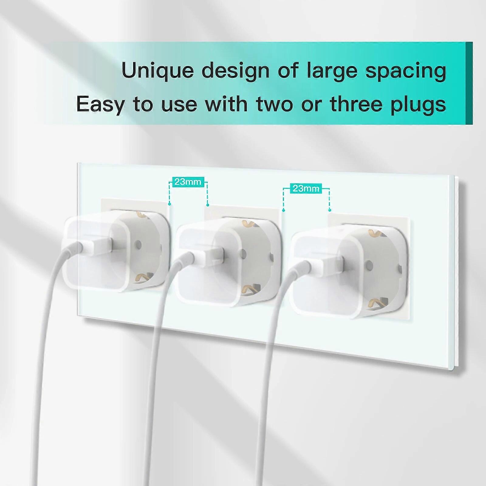 BSEED Touch Light Switch EU Standard Wall Socket With USB Type-C ...