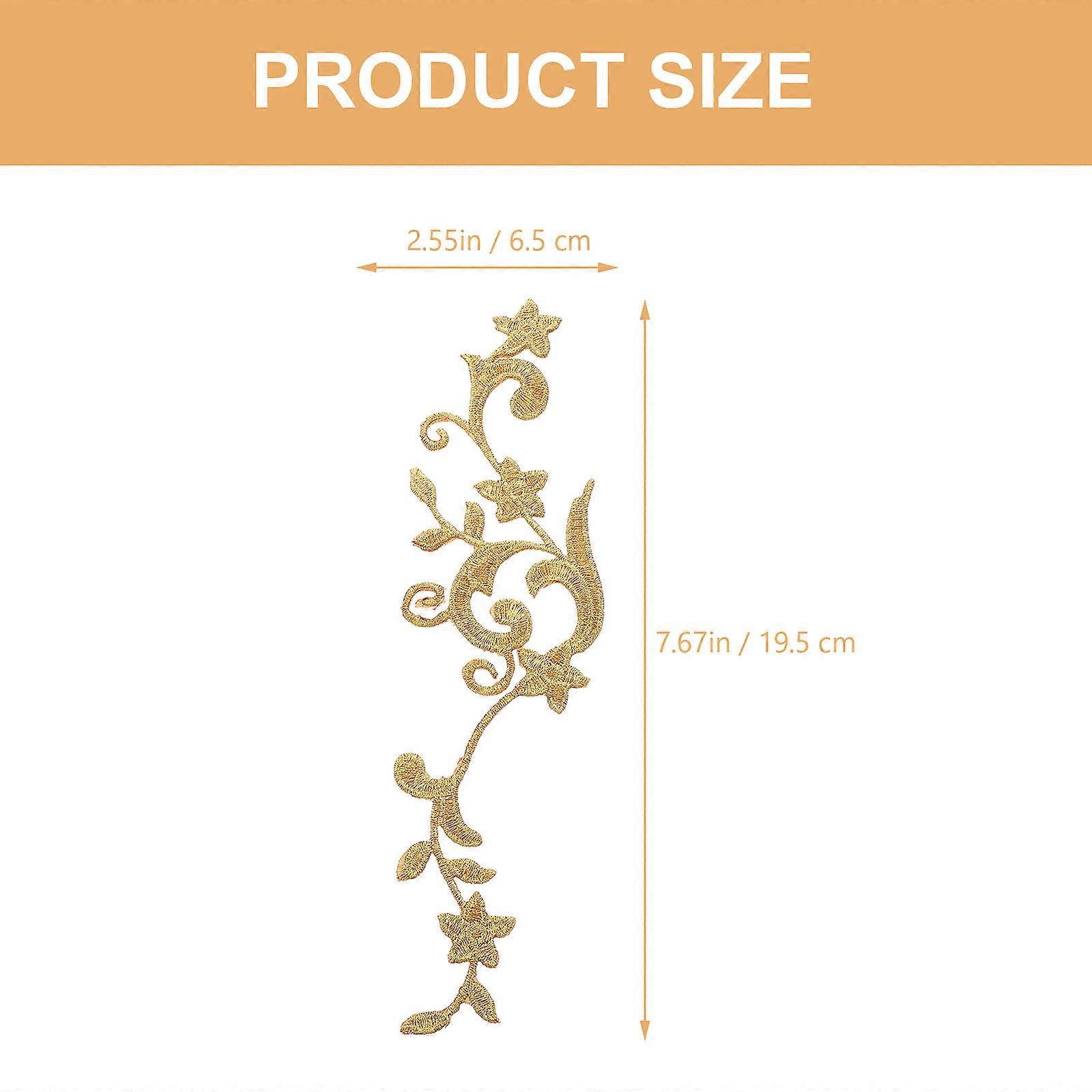 5 Pairs Embroidery Patches Iron-on Sewing Appliques Clothing Repairing ...