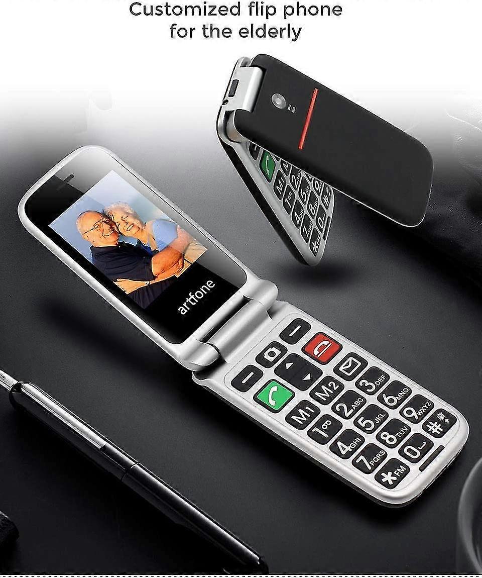 Artfone Unlocked Clamshell Senior Mobile Phone With Big Buttons Cf241a ...
