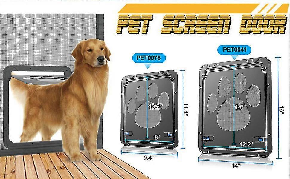 dog screen door, inside door flap 12x14x0.4 inch, lockable pet screen ...