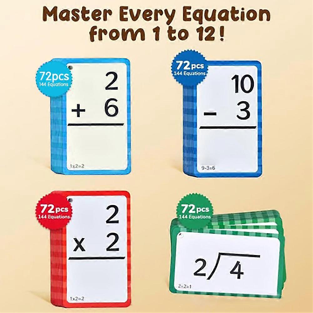 Math Flash Cards & Pop Fidget Chart for Kids - Addition, Subtraction ...