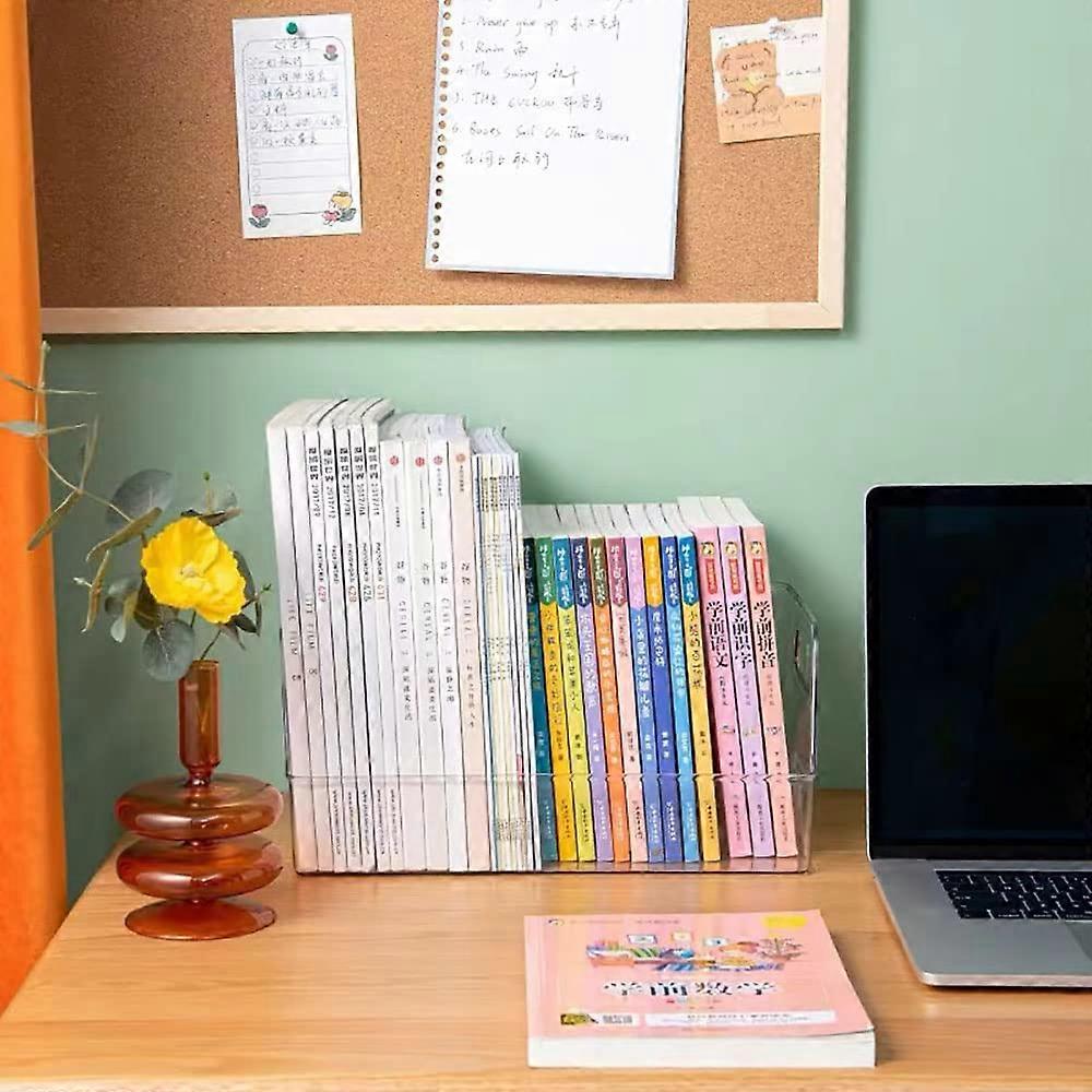 1-Pack Large Book Storage Clear Plastic Stackable Book, Desk Book ...