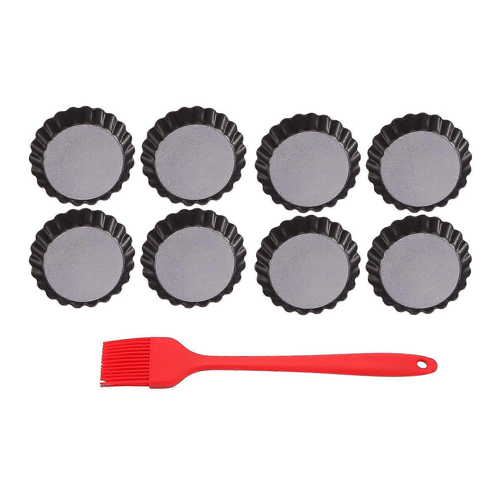 8 Pack Mini Tart Pans 3 Inch With Removable Bottom Round Nonstick ...