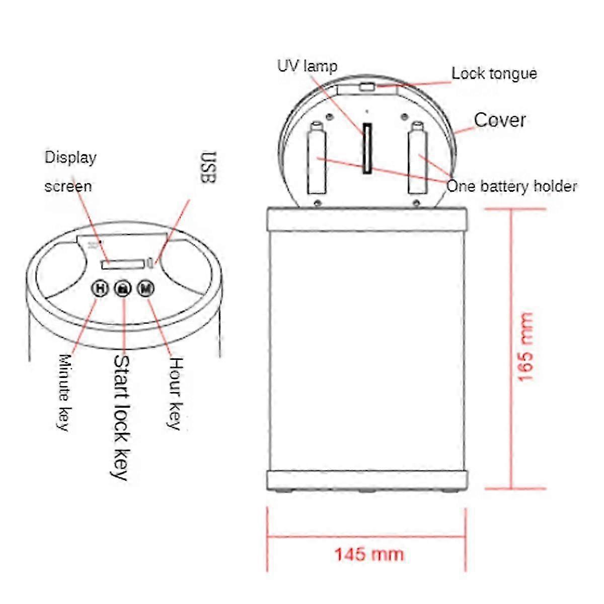 Electronic Time Lock Box Timer Lock Container Multi Function Time Lock ...