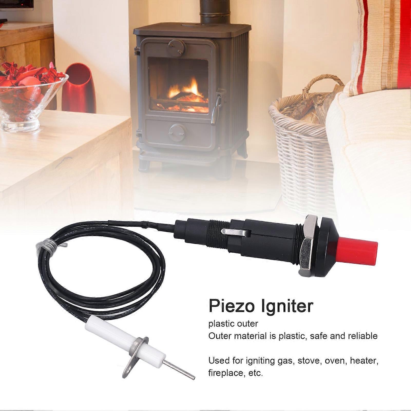2 Pcs Piezo Igniter 1 Out 2 Push Button with Ignition Needle Wire 1 ...