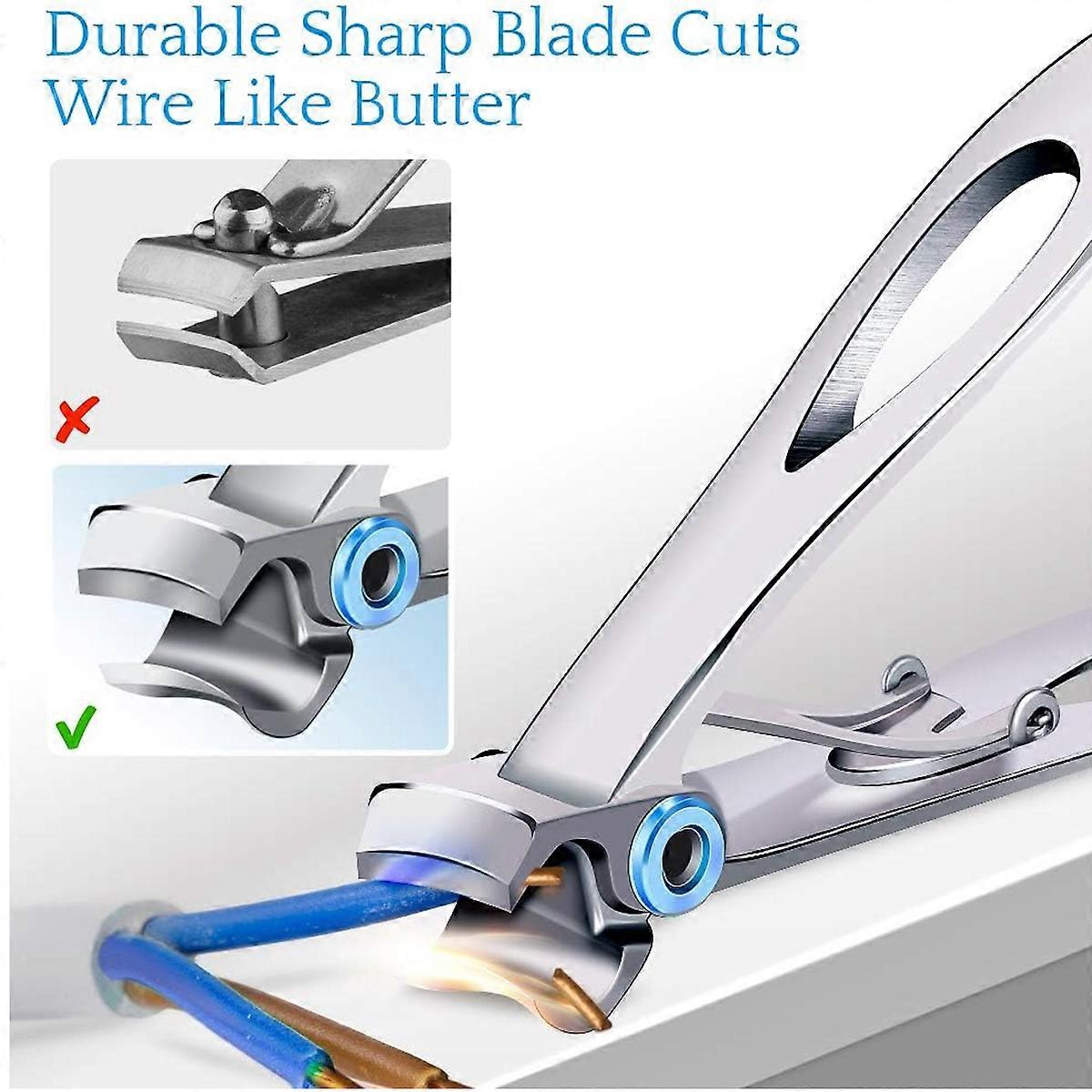 Extra Large Toenail Clipper, Wide Jaw Opening 17mm Stainless Steel ...