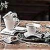 White Creative Wavy Ceramic Fancy Coffee Cup And Saucer Sets Tasteful ...