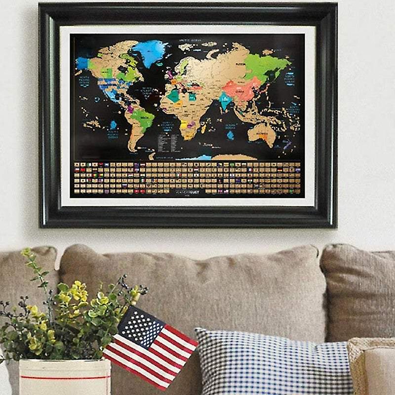 Posters & Prints Posters Interactive Scratch Off World Map Travel Home ...