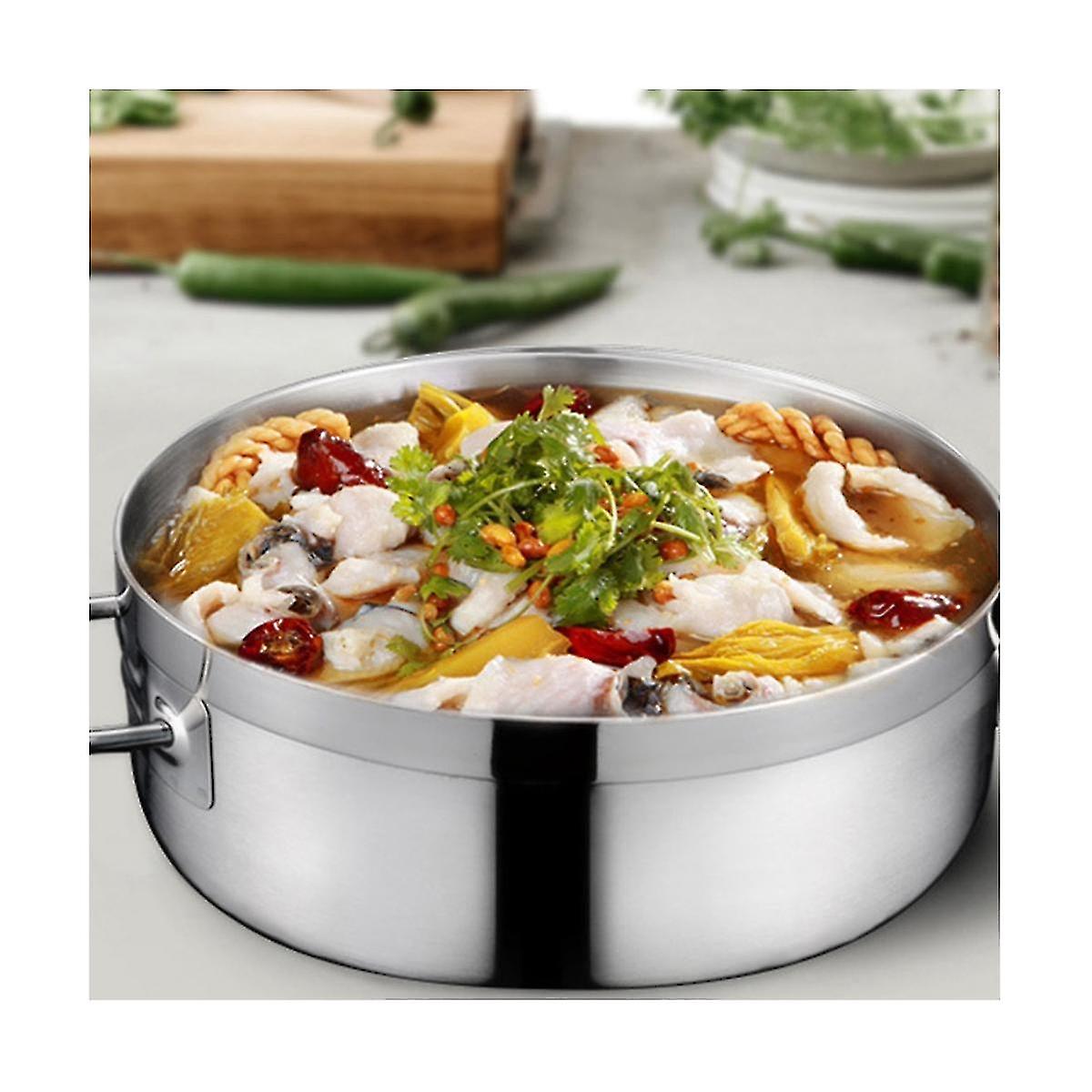 Less Steel Hot Pot Pot With Lid, Hold Thick Soup Pot Hot Pot Pot For ...