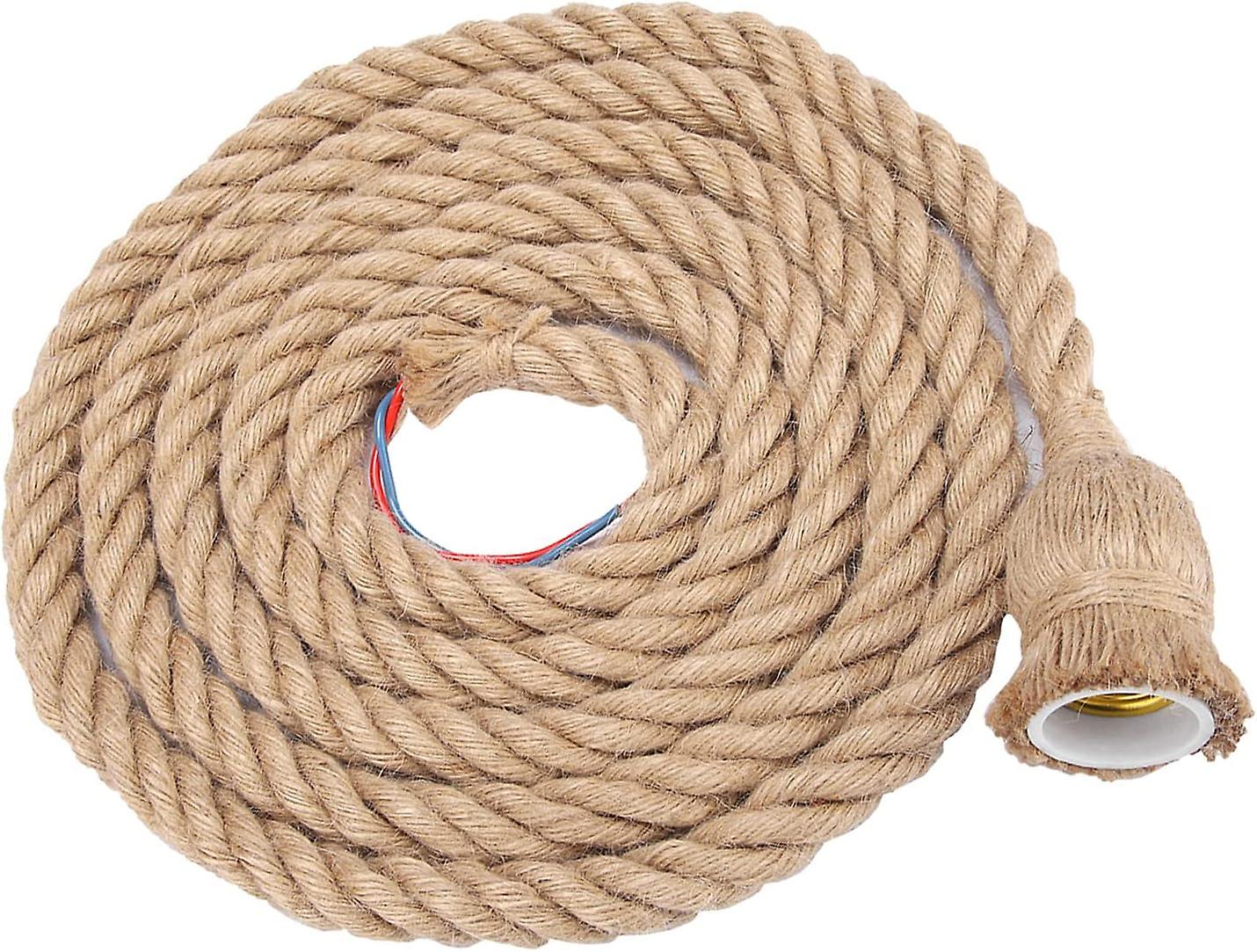Vintage Pendant Lights Socket with 2m E27 Hemp Rope, Ceiling Light Base ...