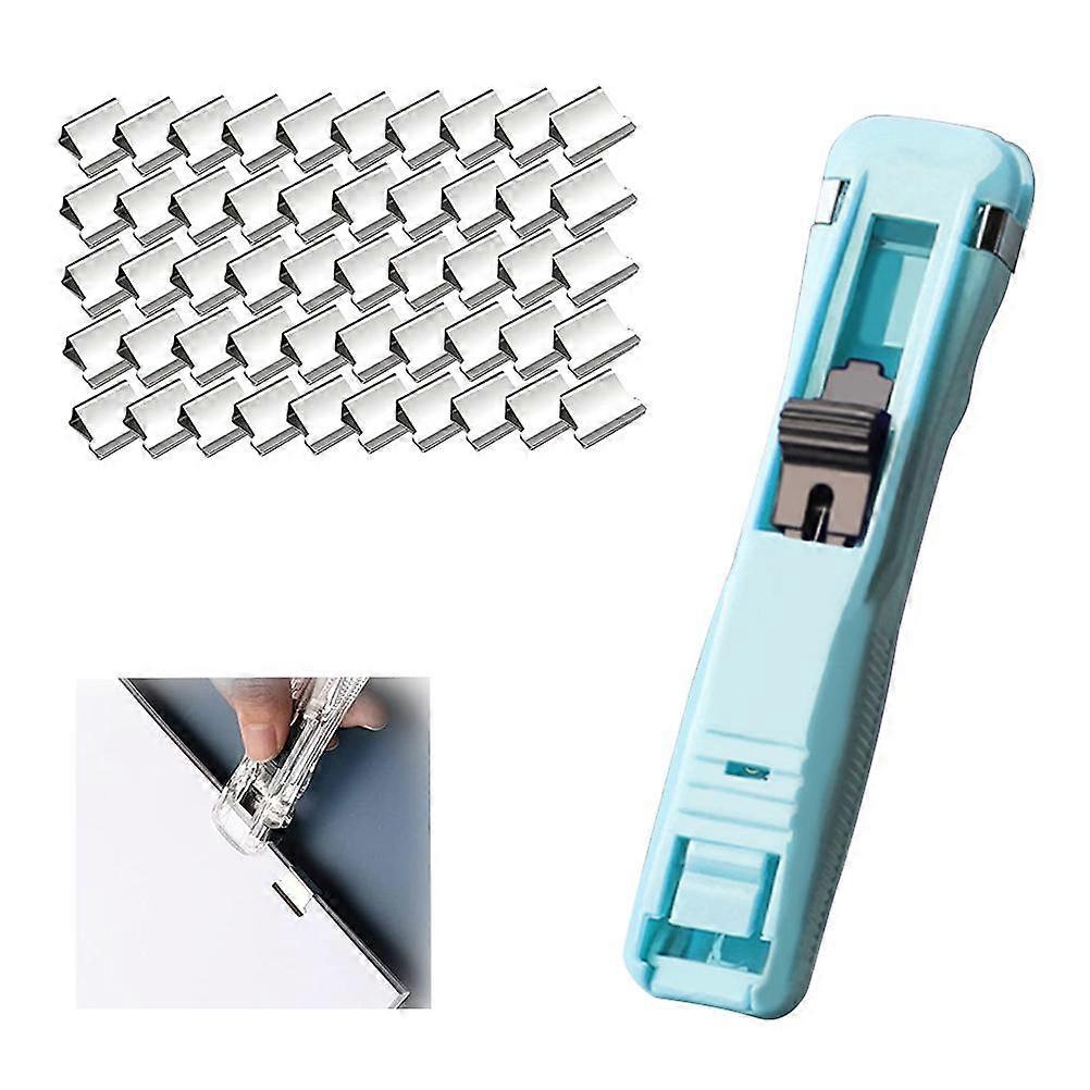 Transparent Acrylic Stapler Mini Push Stapler Set with 50 Reusable ...