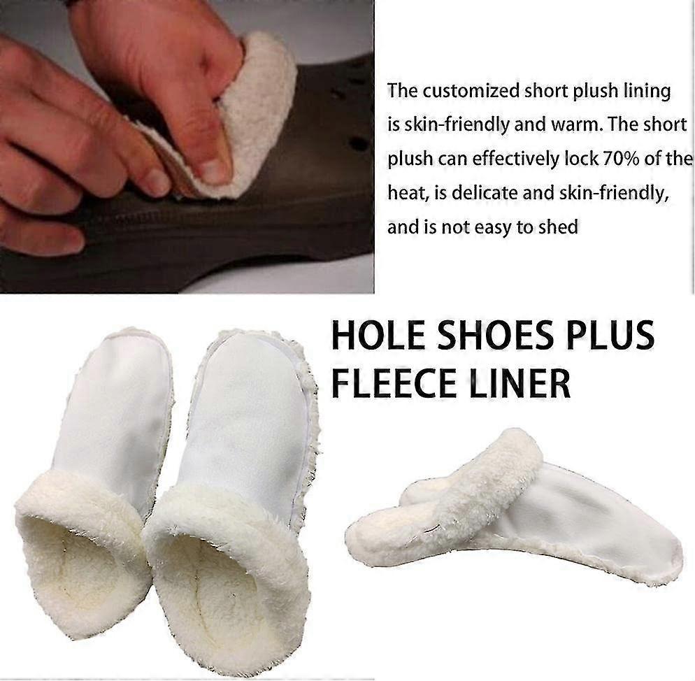 Insoles For Crocs Clogs Replacement, Winter Fur Insert Shoe Liners Sole ...