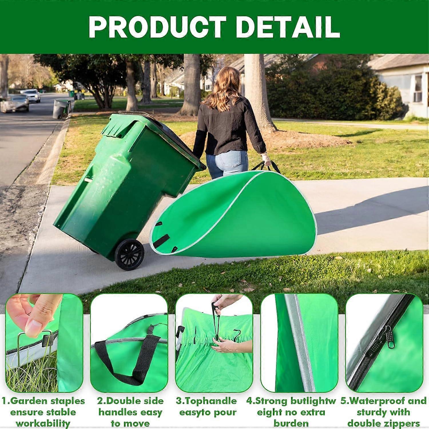 Portable Leaf Collector - Foldable, Reusable Pop-Up Bag & Garden ...