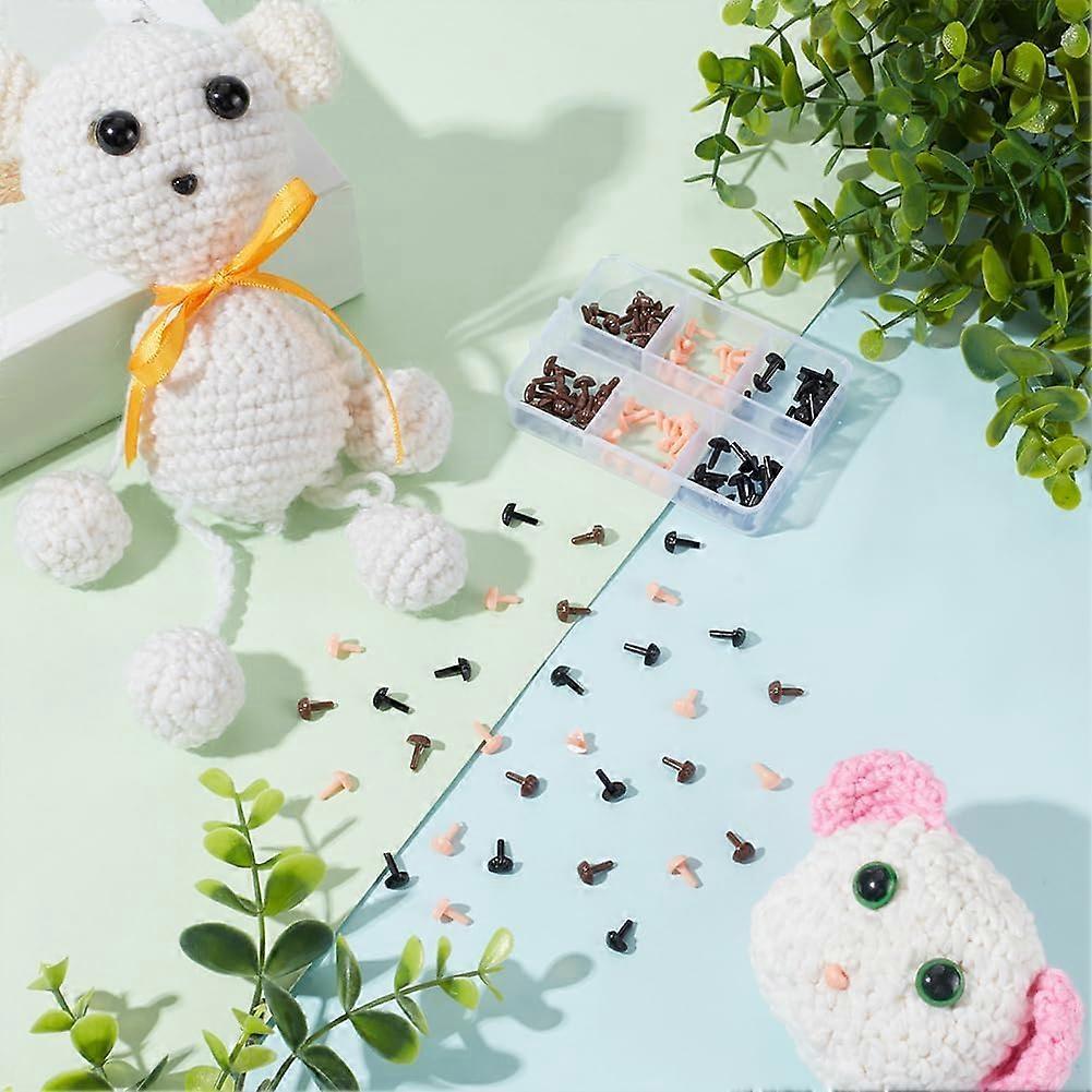 120PCS Safety Noses for Amigurumi 3 Colors Plastic Triangular Safety ...