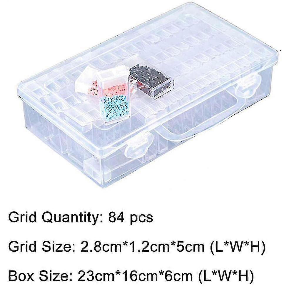 42/84 Grid Transparent Box Diy Handmade Beaded Diamond Painting Storage ...
