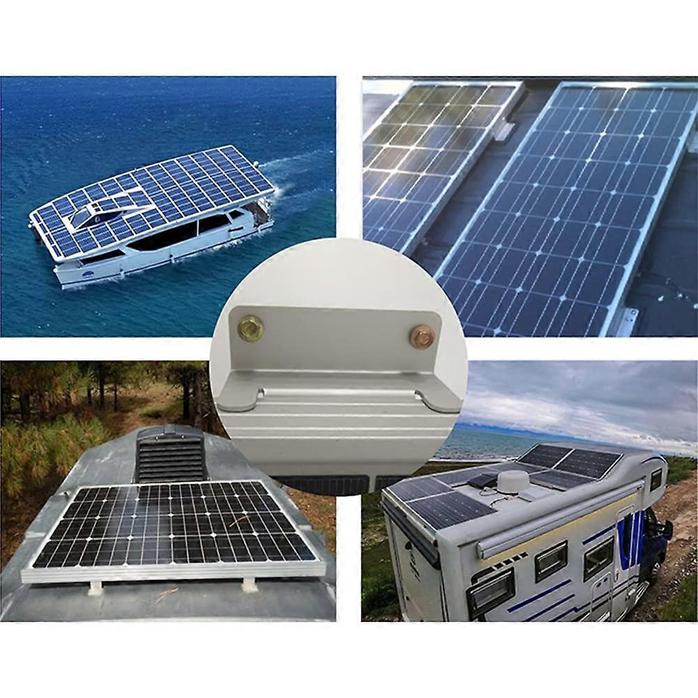 Solar Panel Bracket Aluminum Alloy 4 Pieces Solar Panels Mounting ...