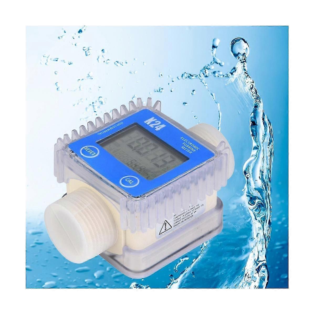 Digital K24 Turbine Oil Fuel Flow Meter Gauge LCD Fuel Flow Meter ...