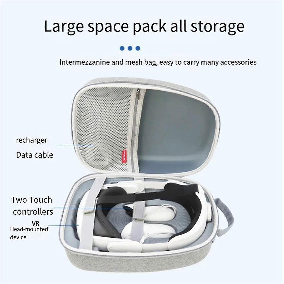 Storage Bag with Shoulder Strap for Meta Quest3 VR Headset Case for ...