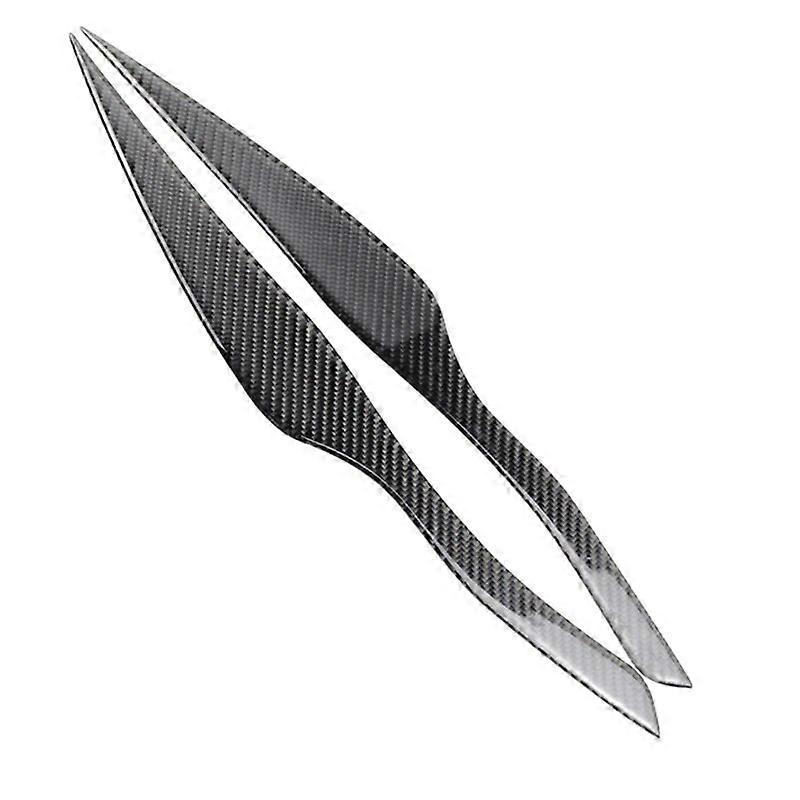 Car Front Headlight Eyebrows Sticker Carbon Fiber Headlamp Eyebrows ...