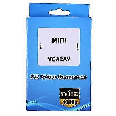 Mini Vga To Av Video Converter, Vga To Rca, Pc To Tv Adapter | Fruugo UK