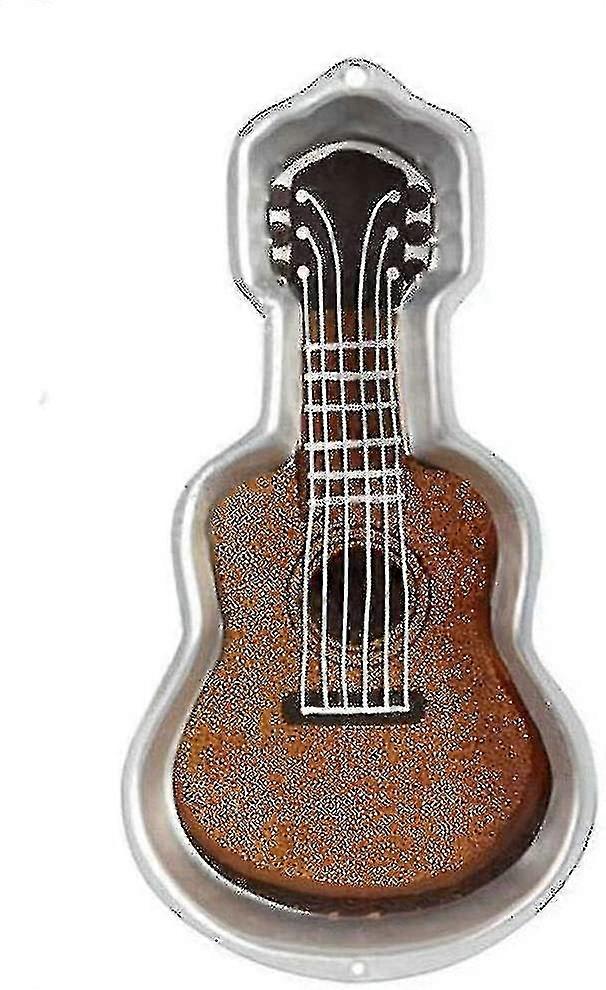 3d Aluminum Cake Pan Diy Guitar Shape Baking Mold Birthday Cake Mold ...