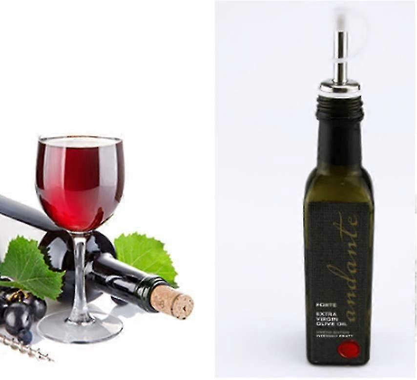 Set Of 8 Stainless Steel Pouring Spouts, Straight Shape, With Lid ...