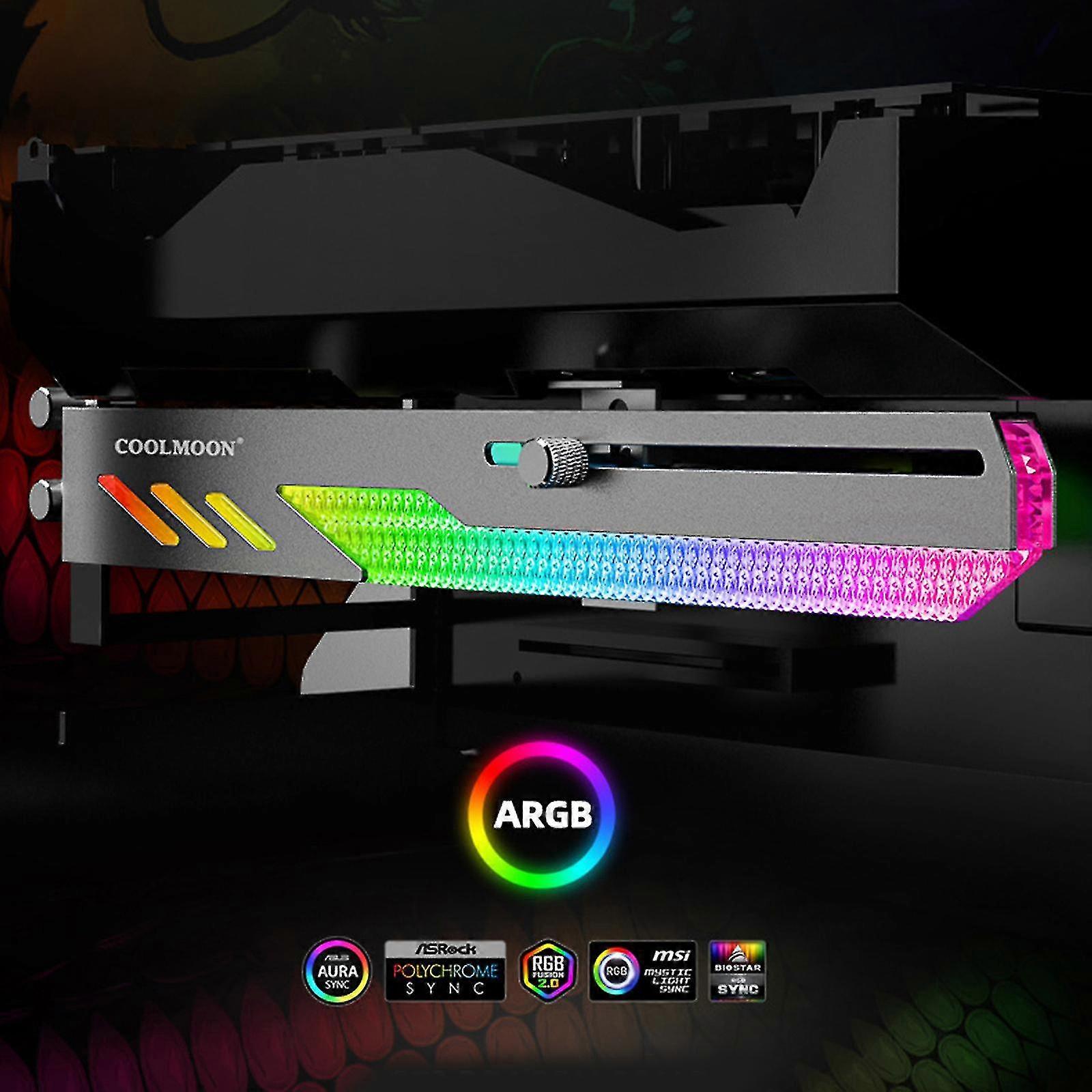 Gt8 Argb Illuminated Graphics Card Support Bracket 3 Pin 5v Argb Gpu ...