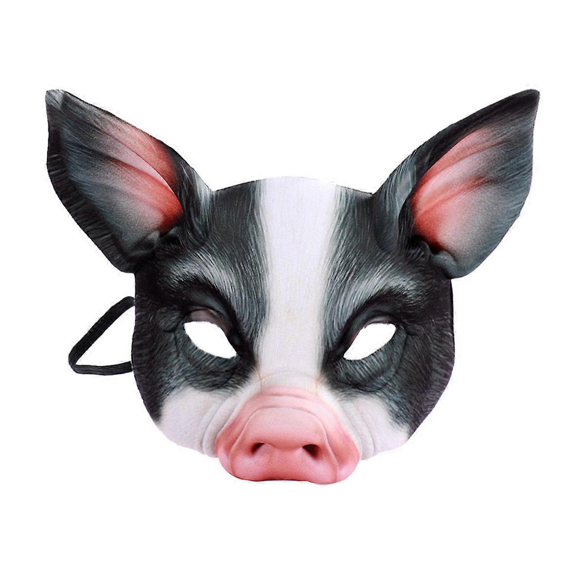 Half Face Animal Mask Pig Mask for Party Festival Halloween Masquerade ...