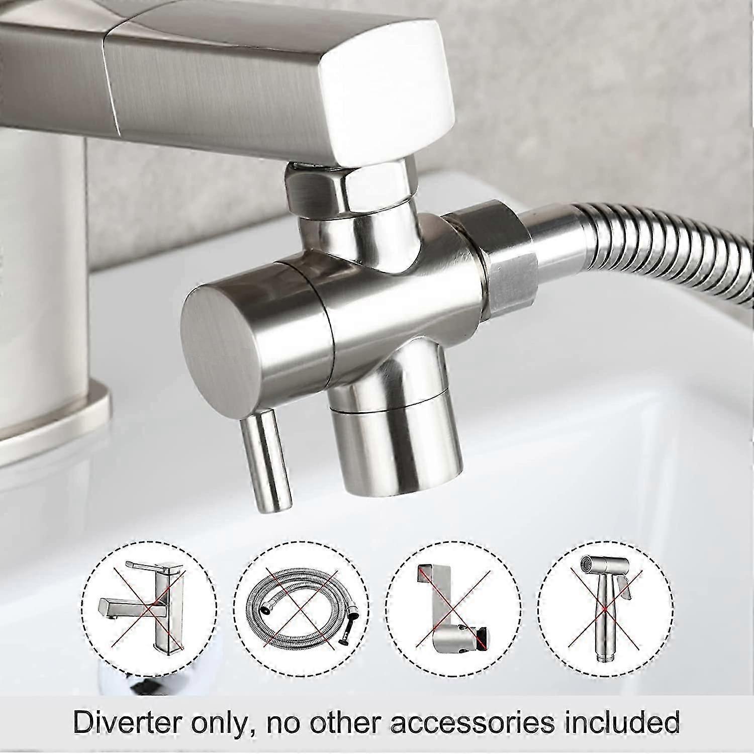 Sink Diverter Brass Faucet Diverter Valve 22mm 3 Way Faucet Splitter ...