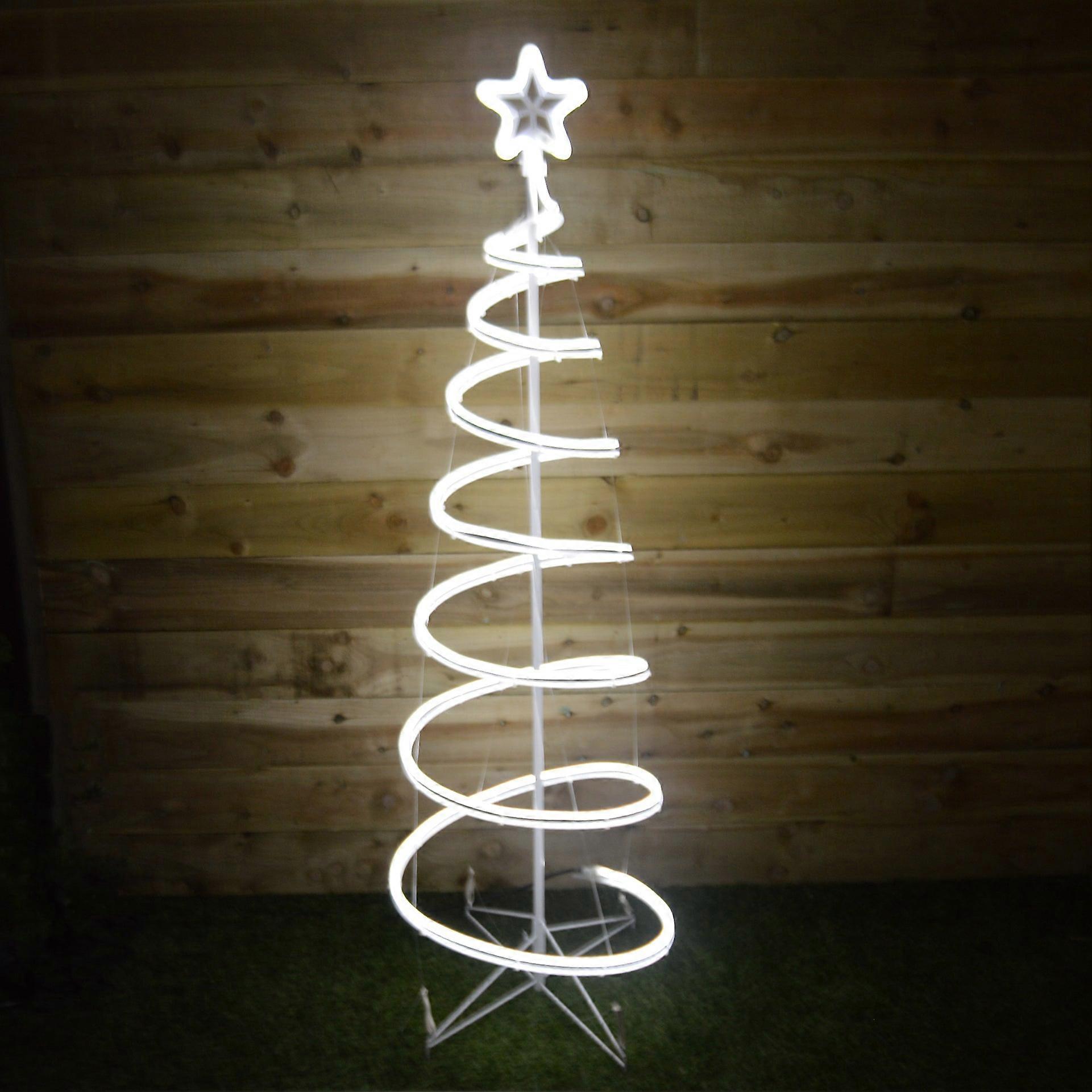 5.2Ft / 1.6m Spiral Neon Flex Rope Light Christmas Tree Cool White ...