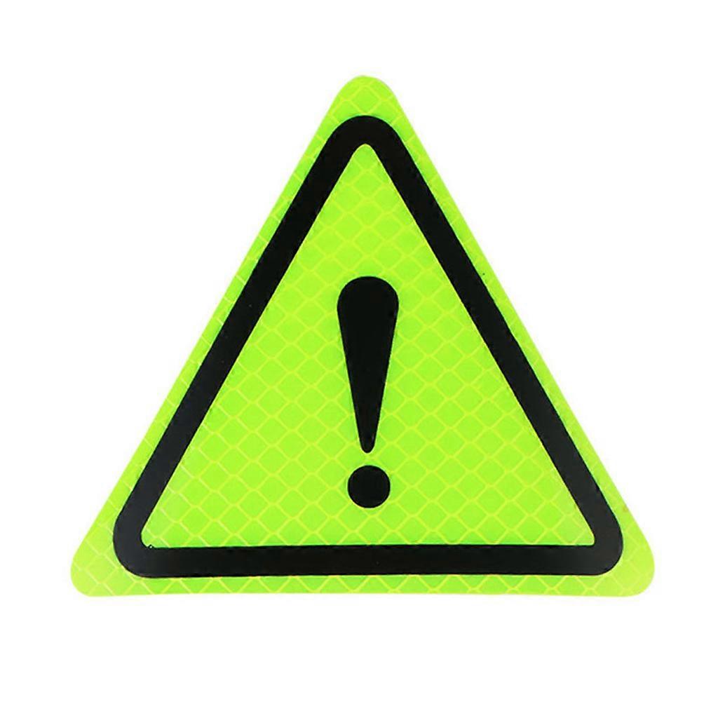 for Triangle Exclamation Mark Reflective Warning Sign Car Sticker ...