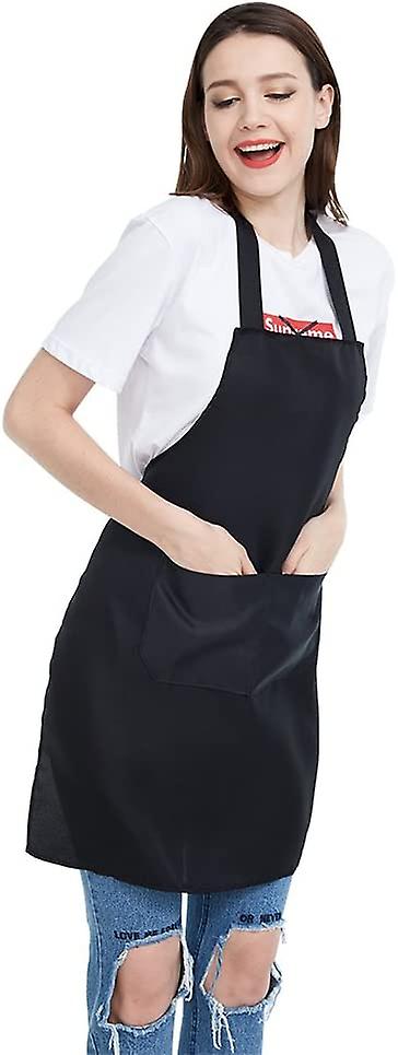 12 Pack Bib Forkle - Unisex Svart Forkle Bulk Med 2 Romslige Lommer ...