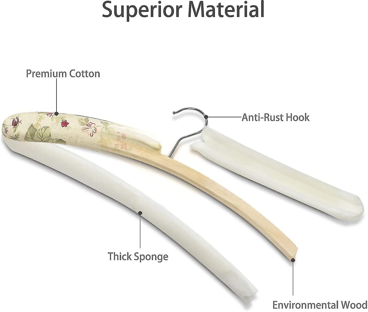 Satin Padded Sweater Hanger Women's Thick Padded Hanger$foam Fabric ...