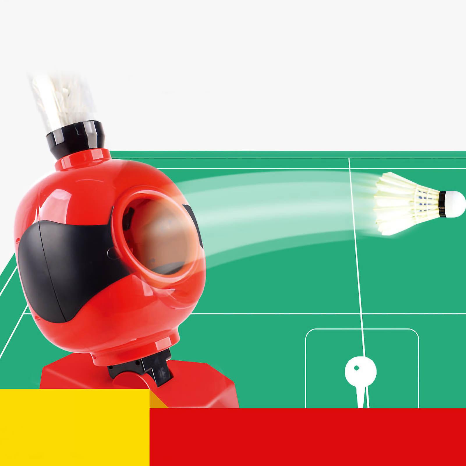 Portable Adjustable Automatic Badminton Pitching Machine US Plug 100 ...