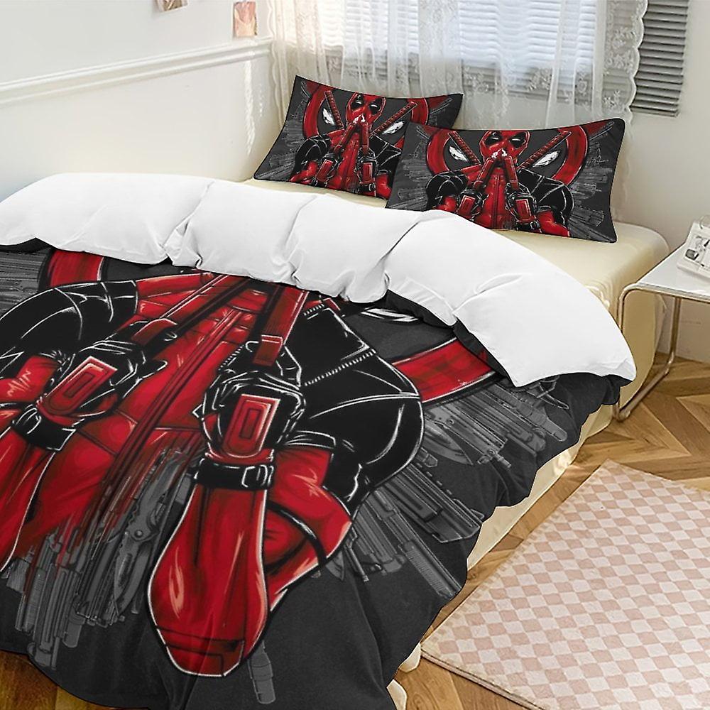 Deadpool Bedding Sets Cute Bed Cover Anime Cartoon 3D Printed ...